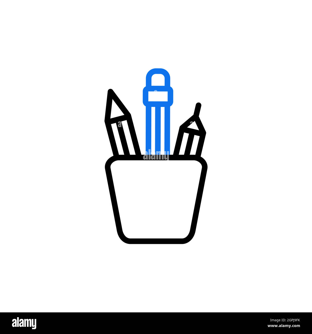 Pencil stand outline icon. Workspace sign Stock Vector Image & Art - Alamy