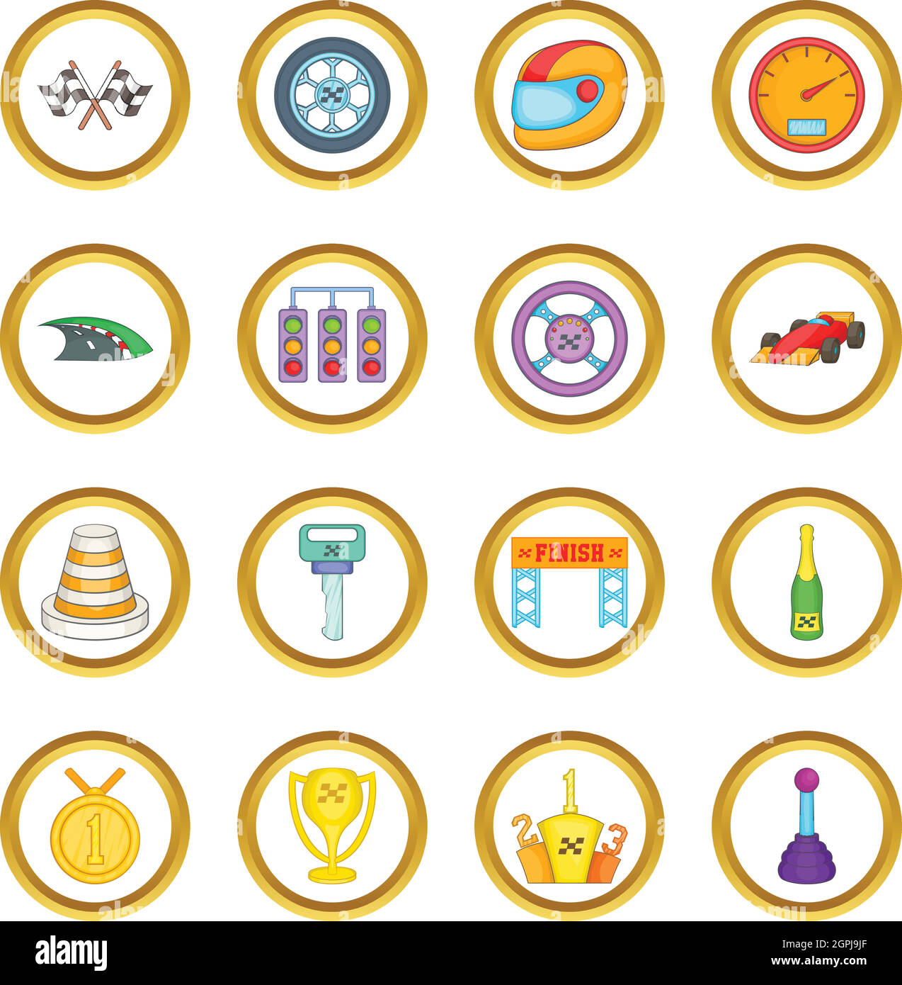 Car racing vector set, cartoon style Stock Vector Image & Art - Alamy