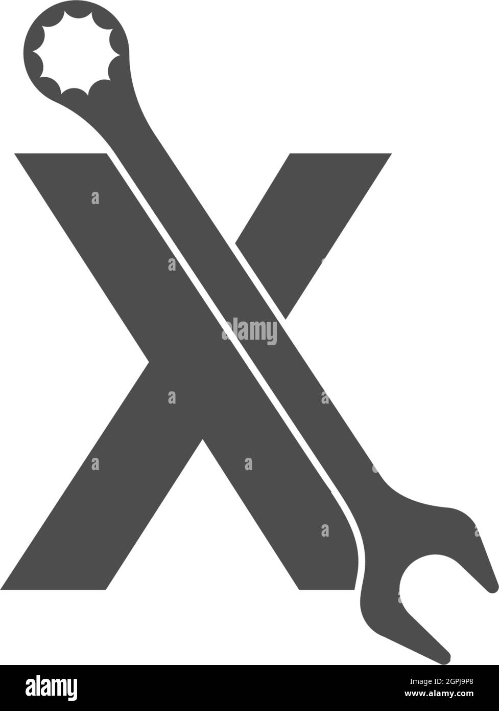 X gear logo Stock Vector Images - Alamy