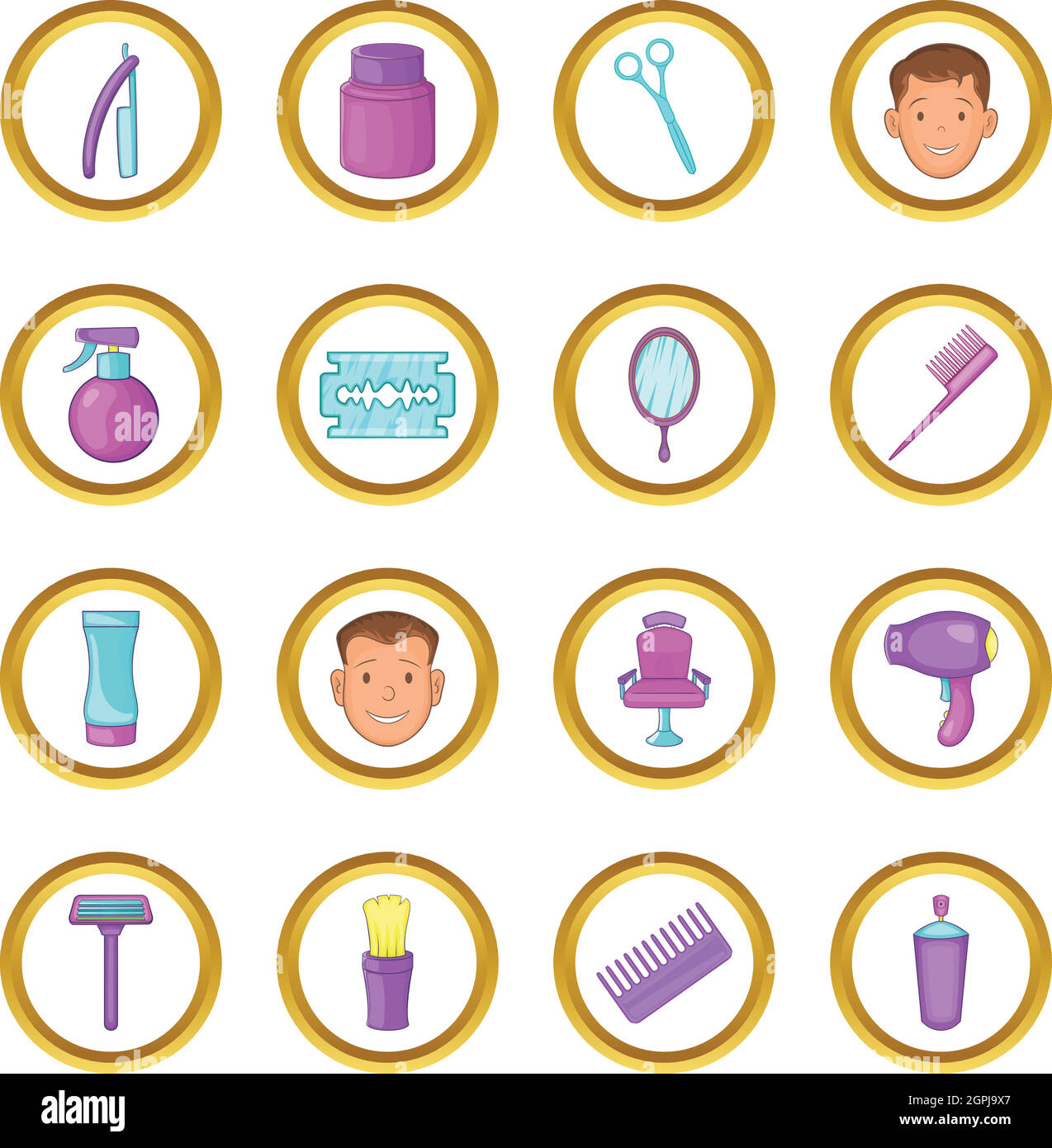 Hipster style man cartoon Cut Out Stock Images & Pictures - Alamy