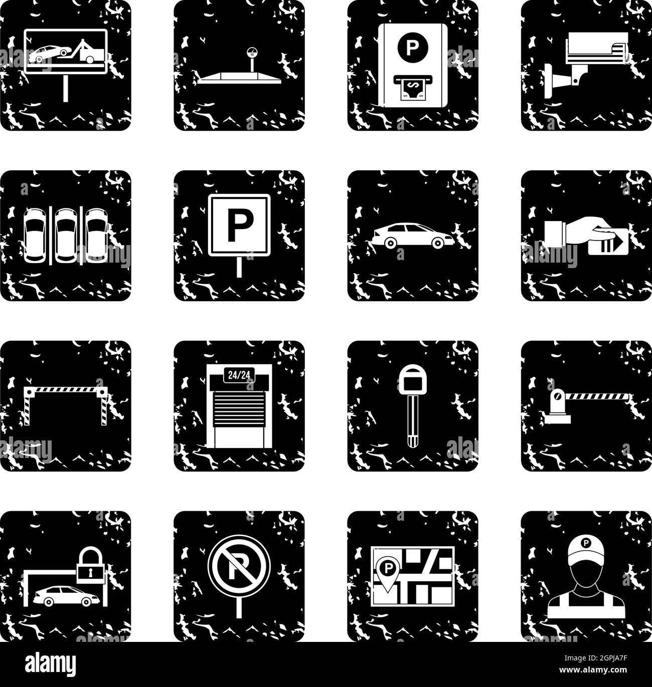 Black white no parking Stock Vector Images - Alamy