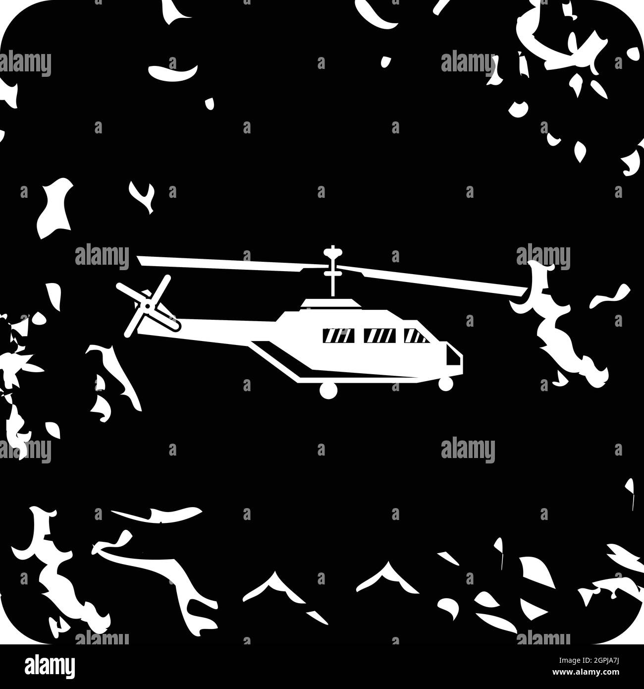 Helicopter symbol Black and White Stock Photos & Images - Alamy