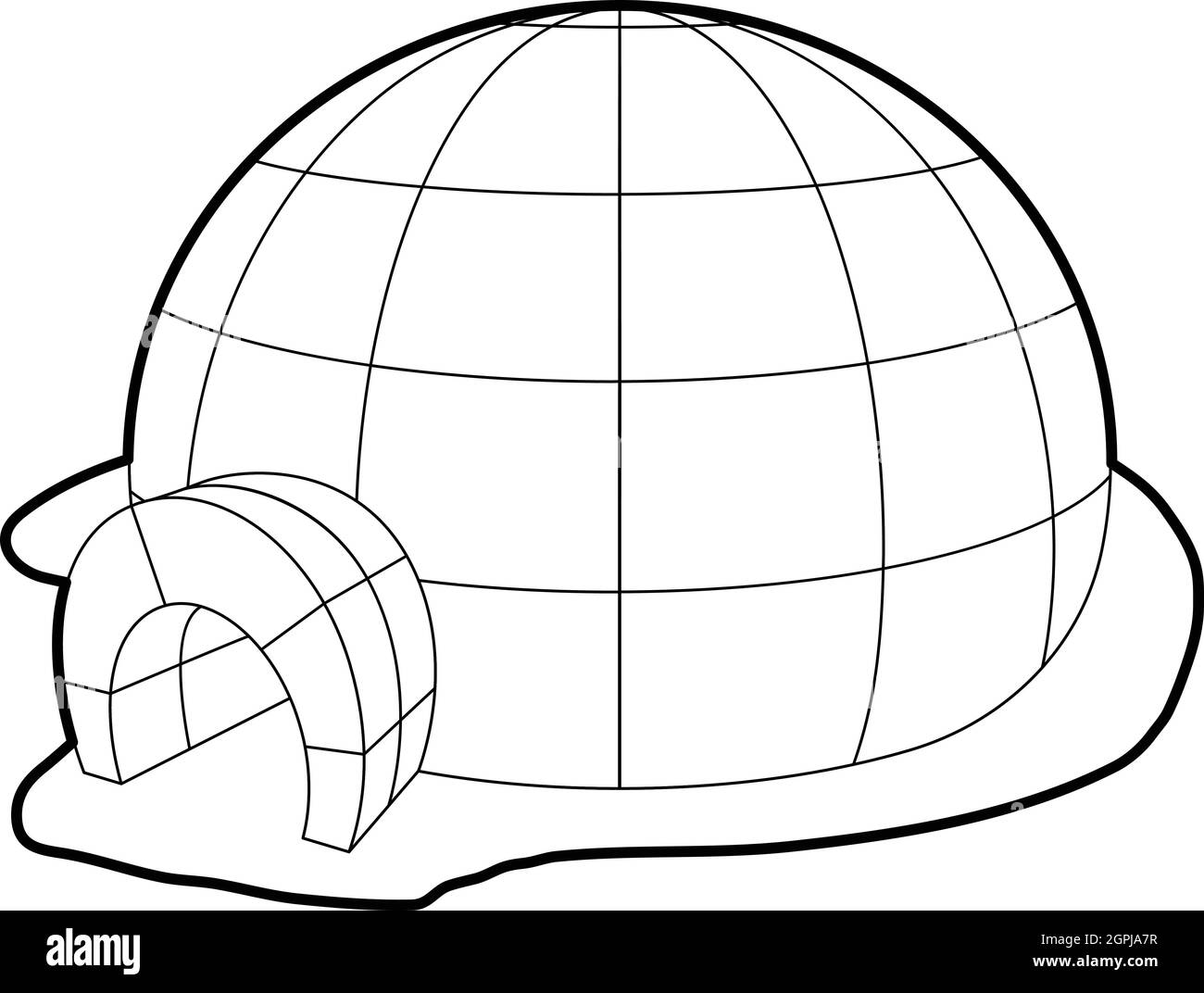 Igloo icon, outline style Stock Vector Image & Art - Alamy