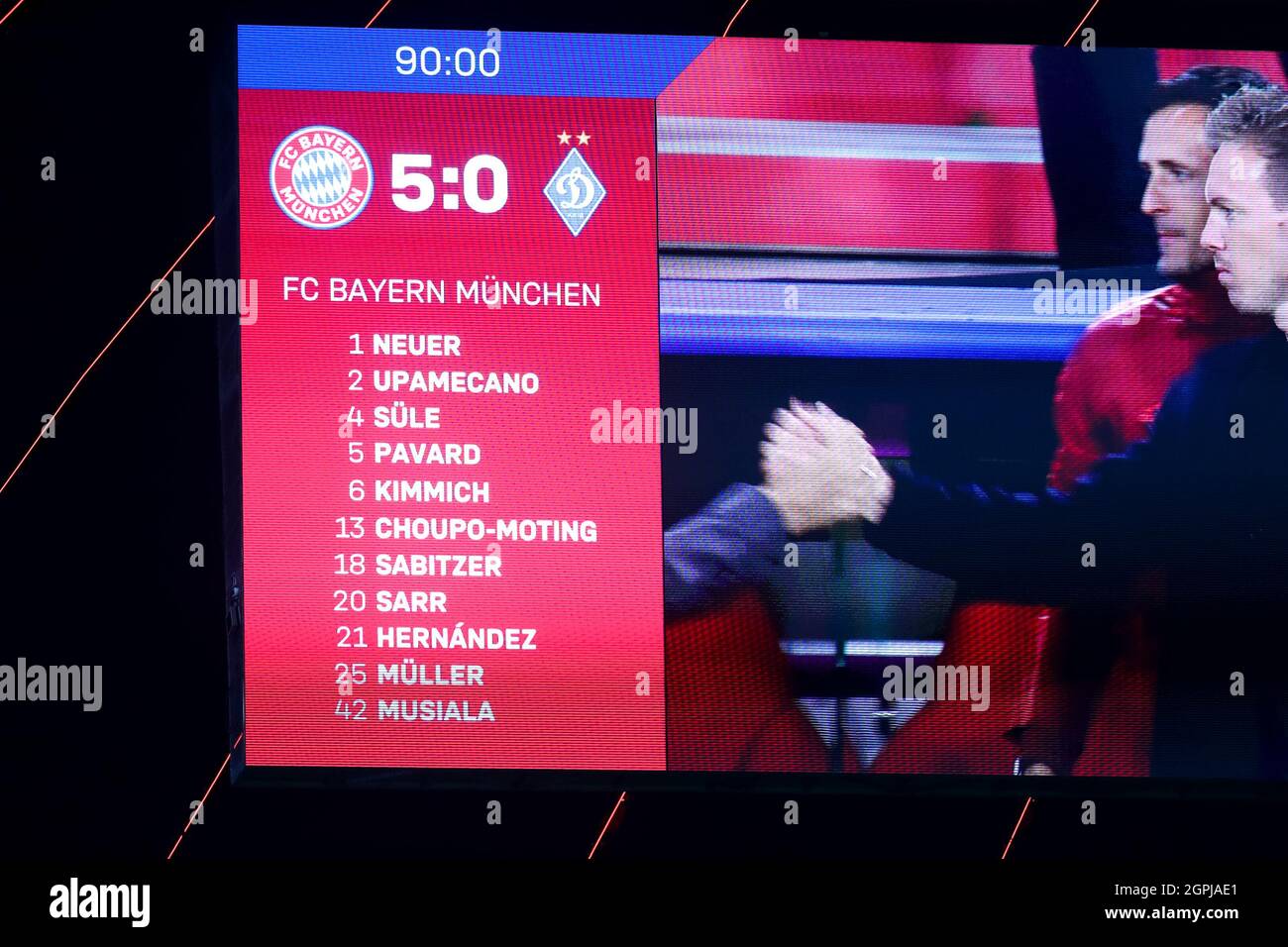 Champions league scoreboard hi-res stock photography and images - Alamy