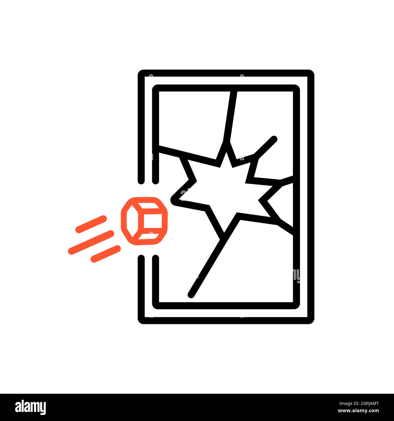 Broken store window Stock Vector Images - Alamy