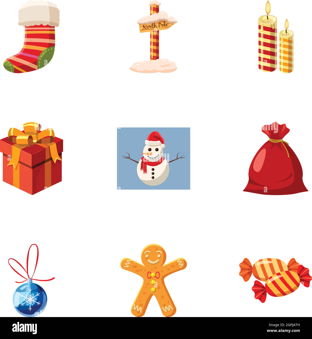 Winter holiday decoration cartoon hi-res stock photography and images ...