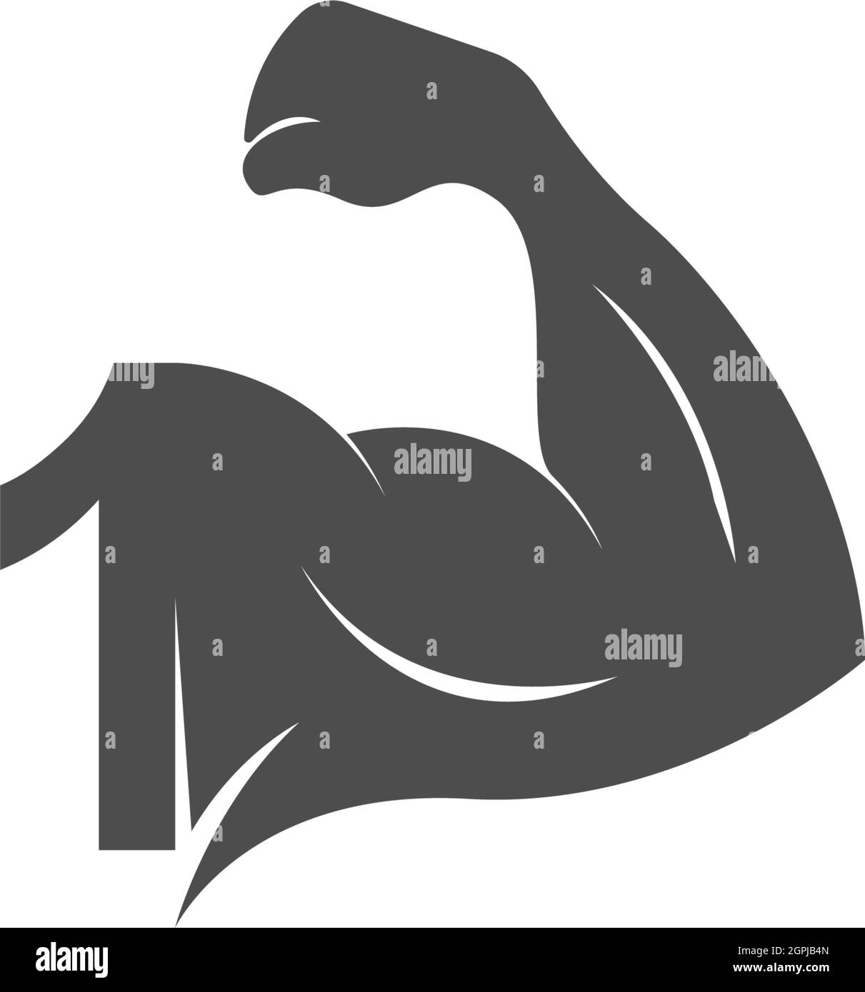 Arm muscle symbol Black and White Stock Photos & Images - Alamy