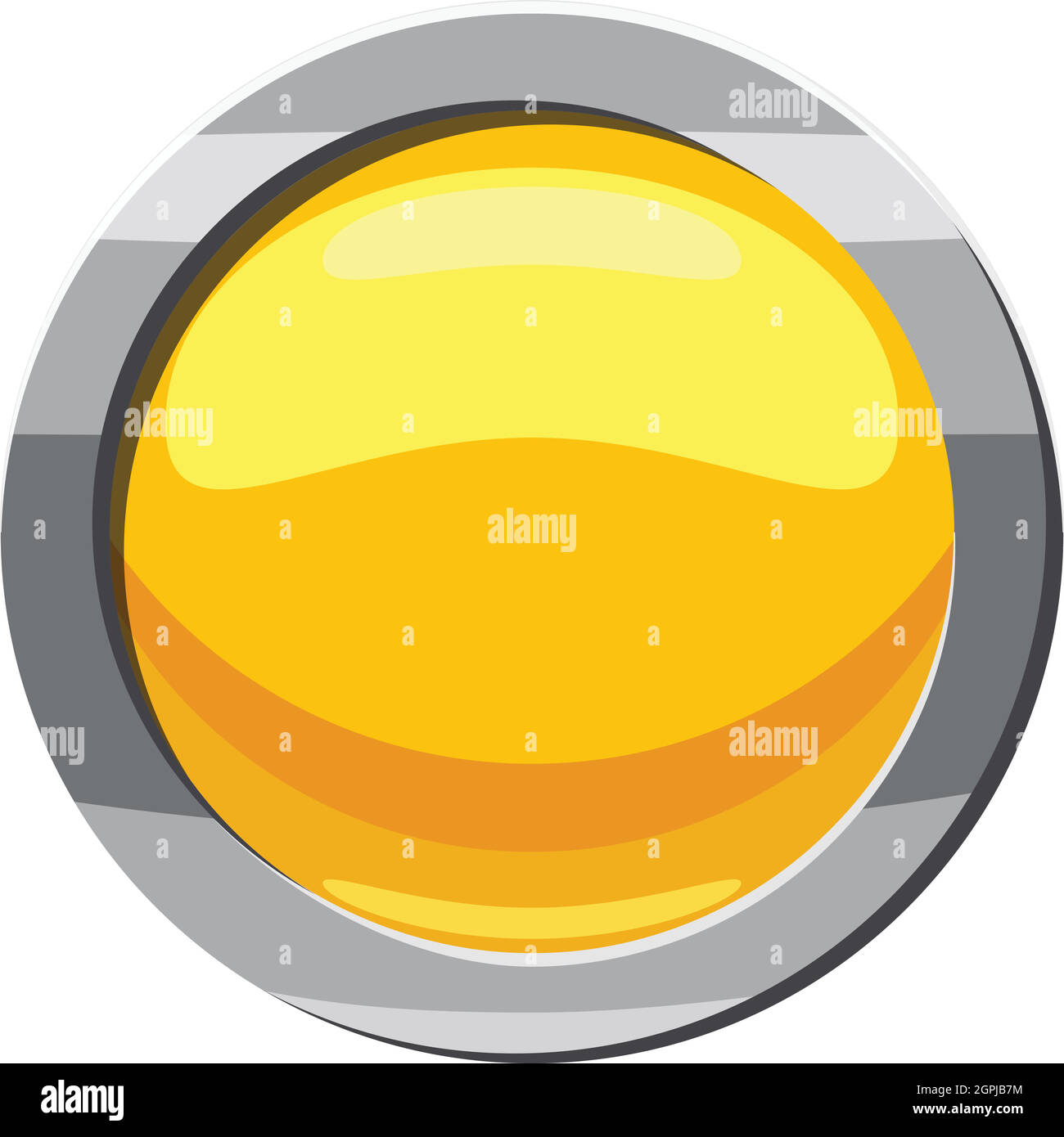 Yellow button icon, cartoon style Stock Vector Image & Art - Alamy