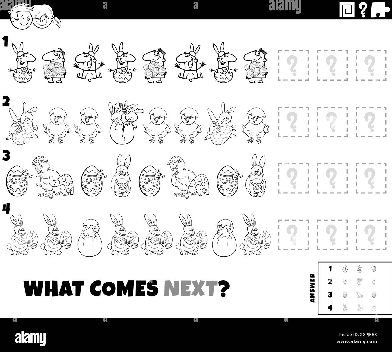 Easter coloring page hi-res stock photography and images - Alamy