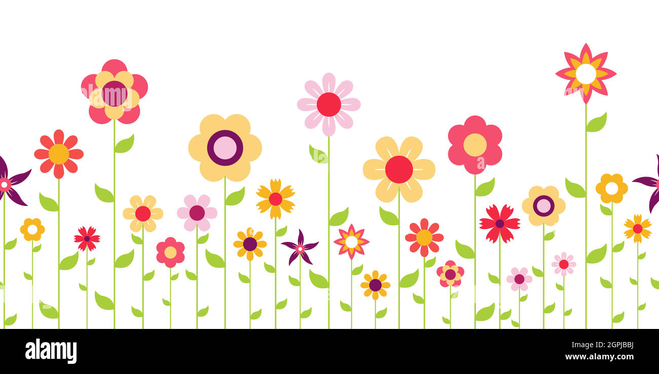 seamless fresh flowers background for spring Stock Vector Image & Art ...