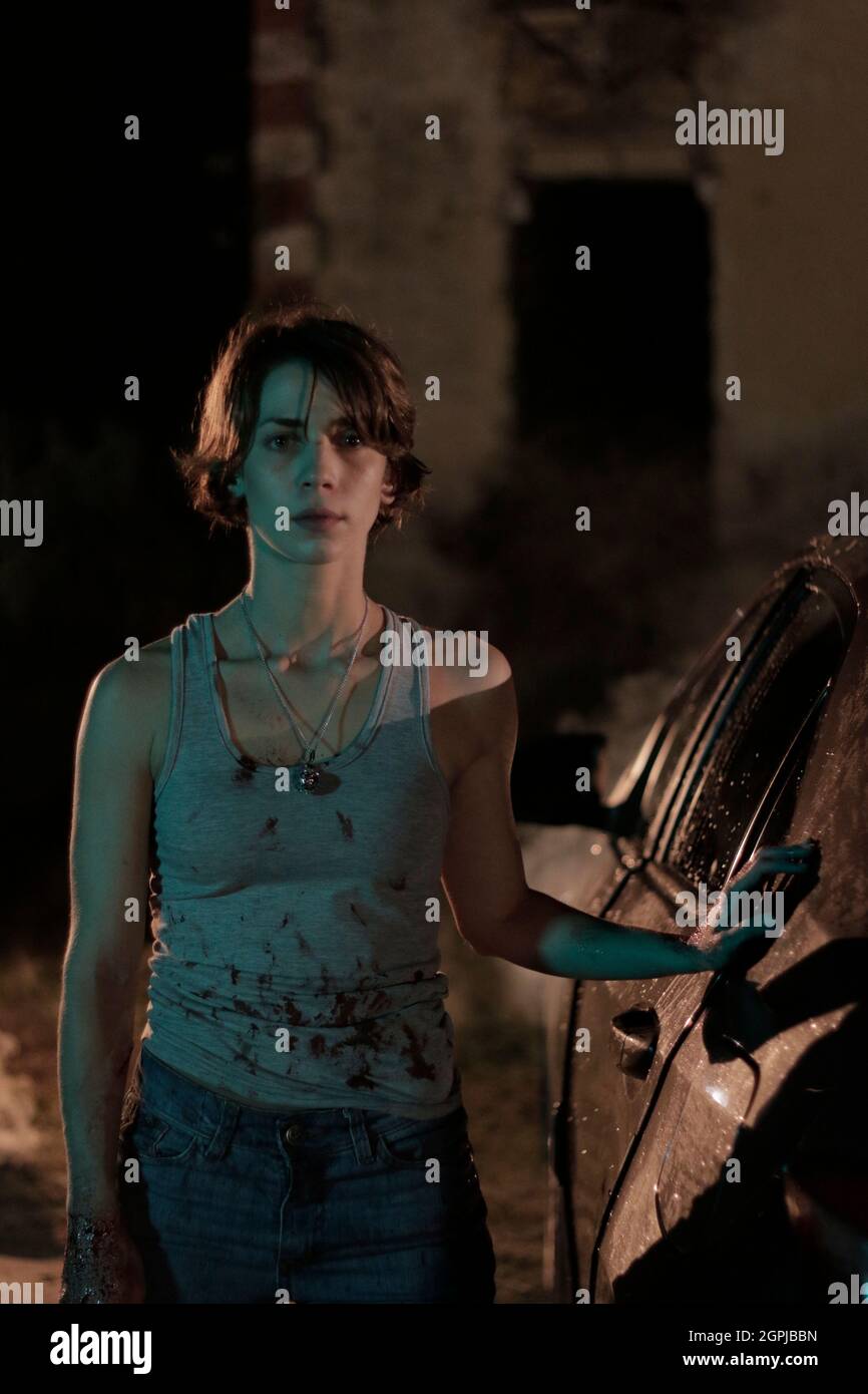 Woman Covered in blood Stock Photo - Alamy