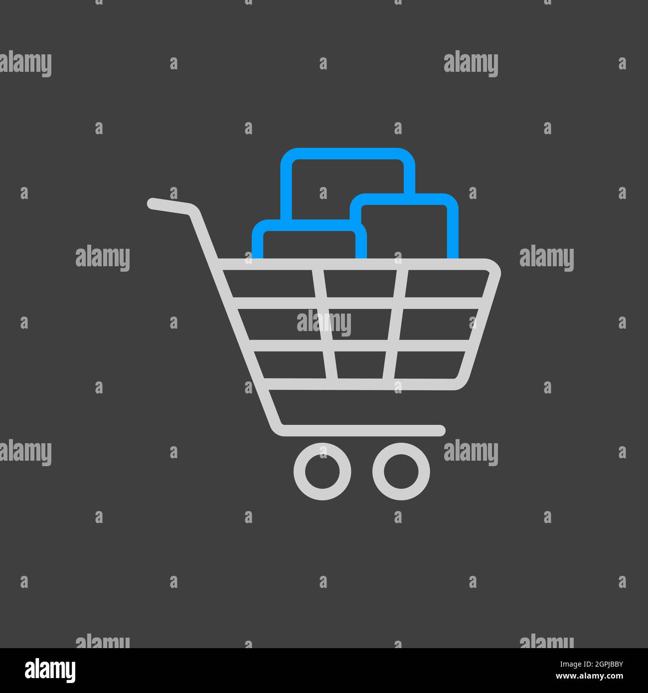 Shopping cart with boxes icon Stock Vector Image & Art - Alamy