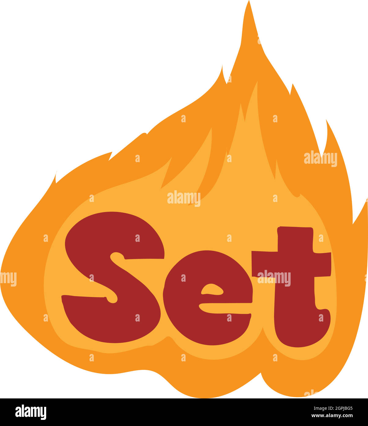 Warning sign flame Stock Vector Images - Alamy