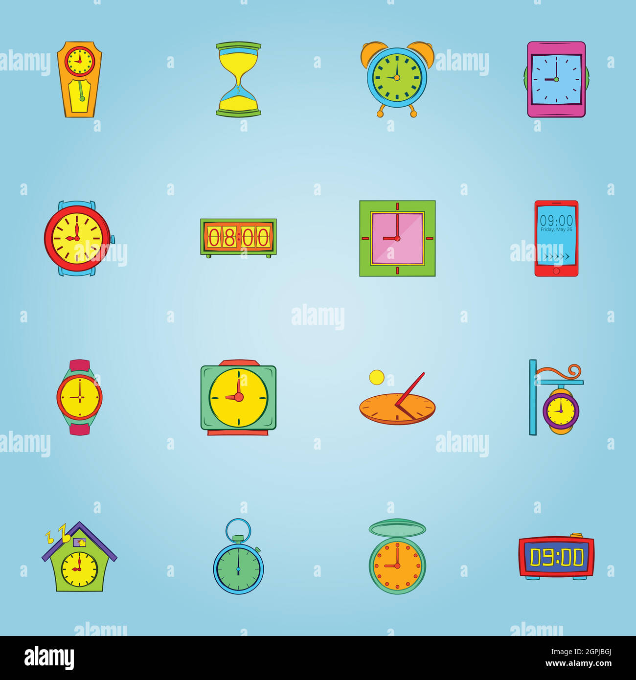 Cartoon old pocket watch hi-res stock photography and images - Alamy