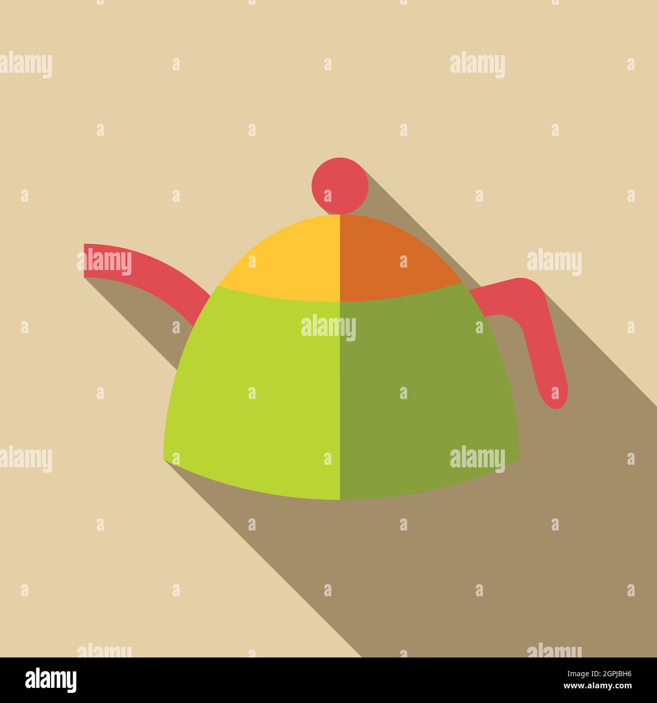 Illustration kettle pouring tea Stock Vector Images - Alamy