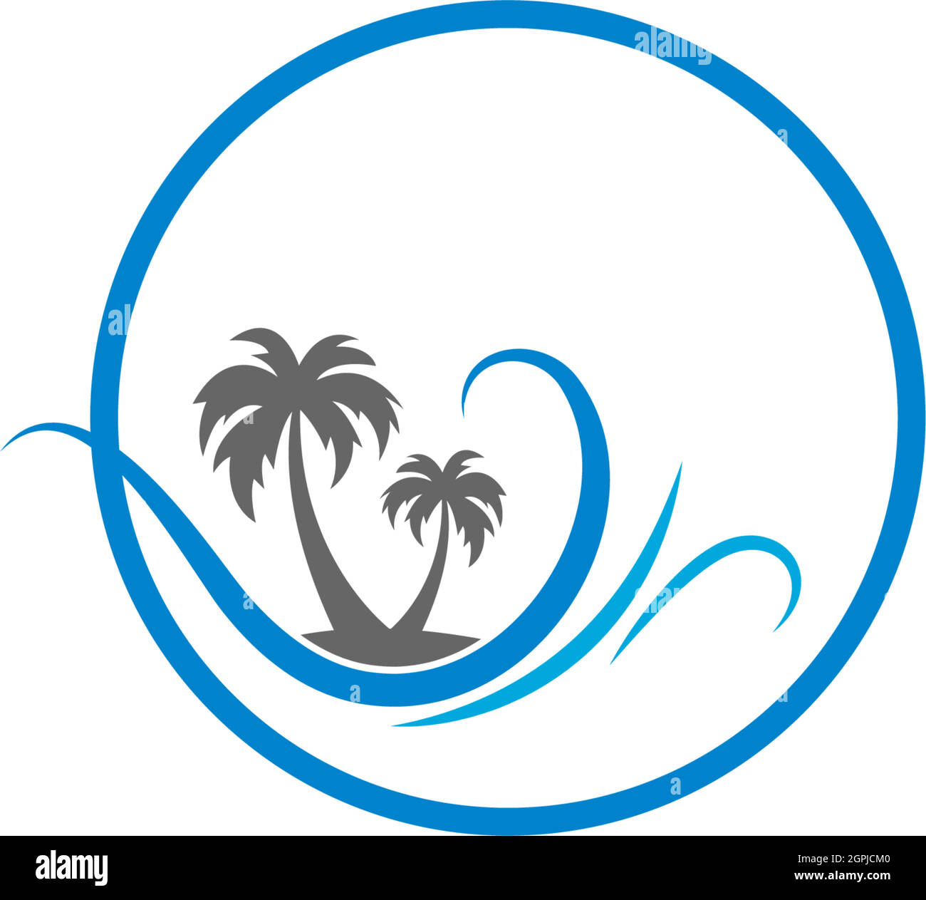 Blue leaf tree logo hi-res stock photography and images - Alamy