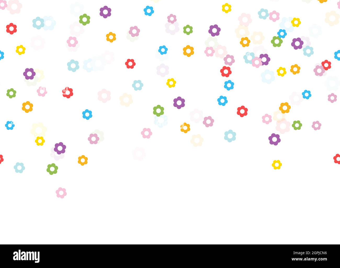 seamless confetti spring flowers background Stock Vector Image & Art ...