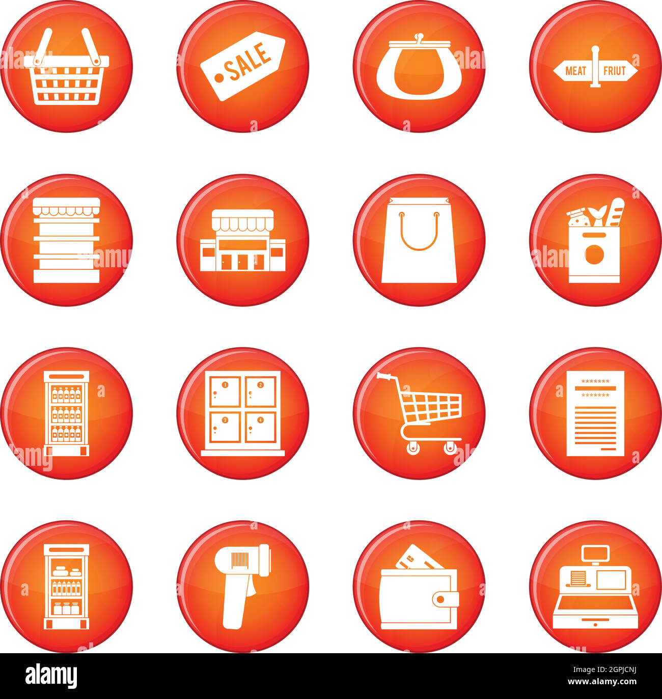 Supermarket icons vector set Stock Vector Image & Art - Alamy