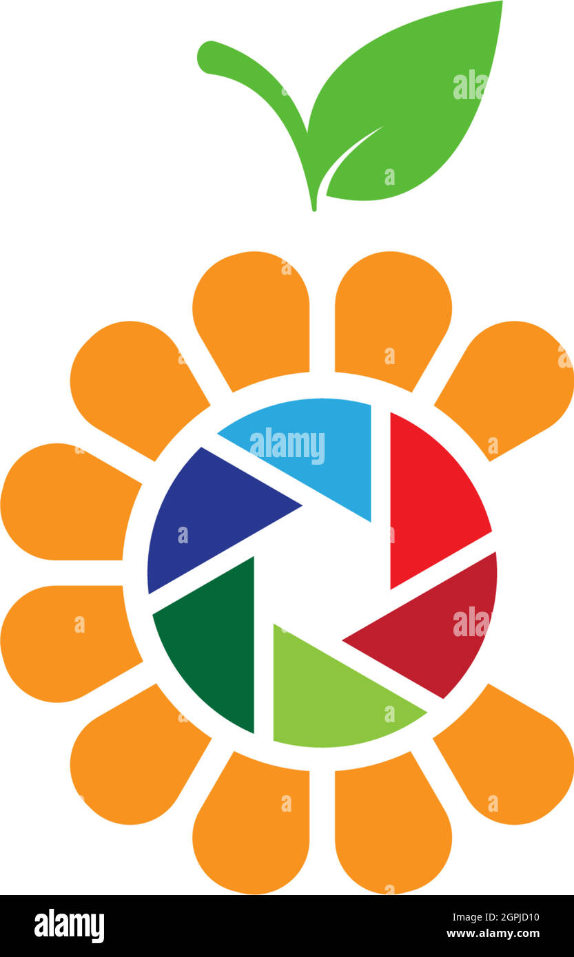 Camera shutter logo orange Stock Vector Image & Art - Alamy