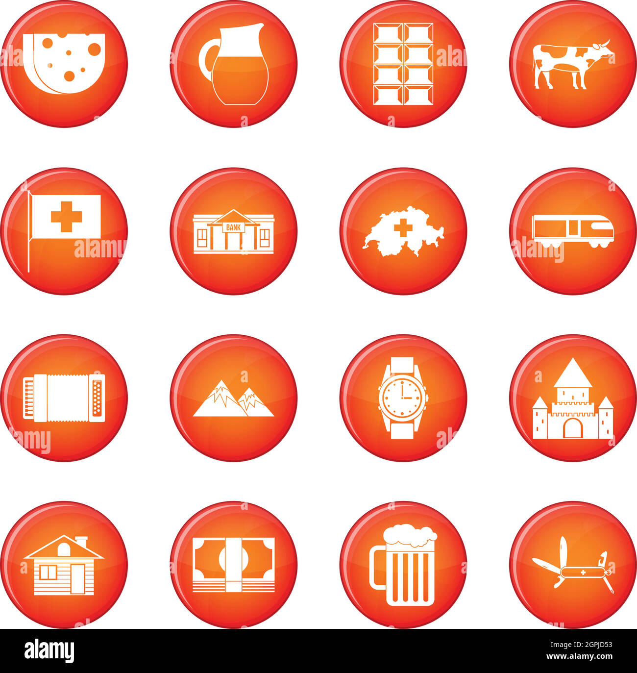 Switzerland travel swiss icons hi-res stock photography and images - Alamy