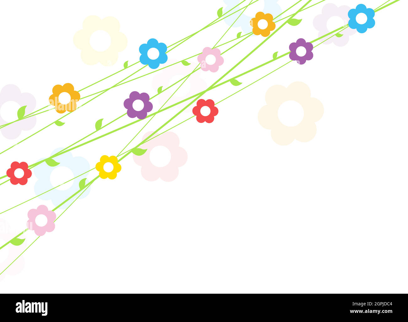 flowers on strings background for spring Stock Vector Image & Art - Alamy