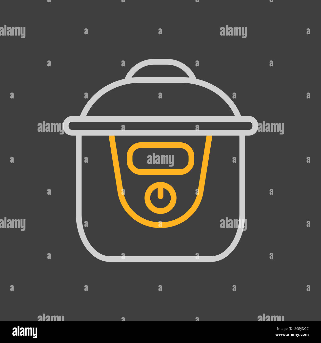 Slow cooking crock pot vector icon Stock Vector Image & Art - Alamy