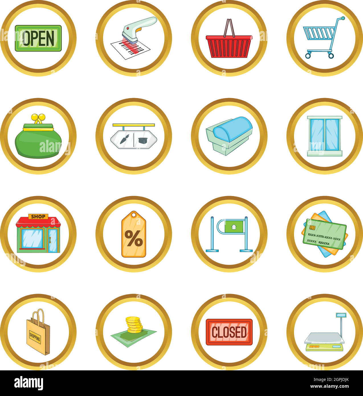 Retail vector set, cartoon style Stock Vector Image & Art - Alamy