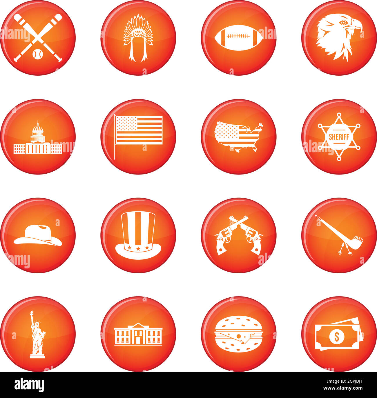 USA icons vector set Stock Vector Image & Art - Alamy