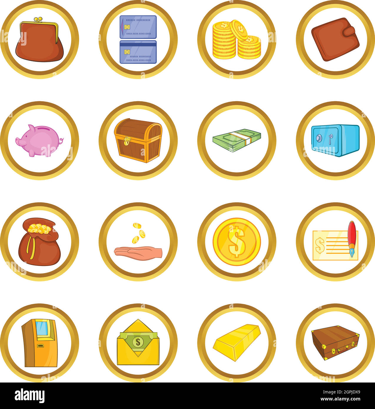 Flat style money stack Cut Out Stock Images & Pictures - Alamy