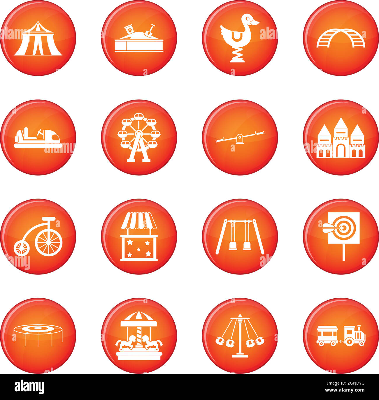 Amusement park icons vector set Stock Vector Image & Art - Alamy