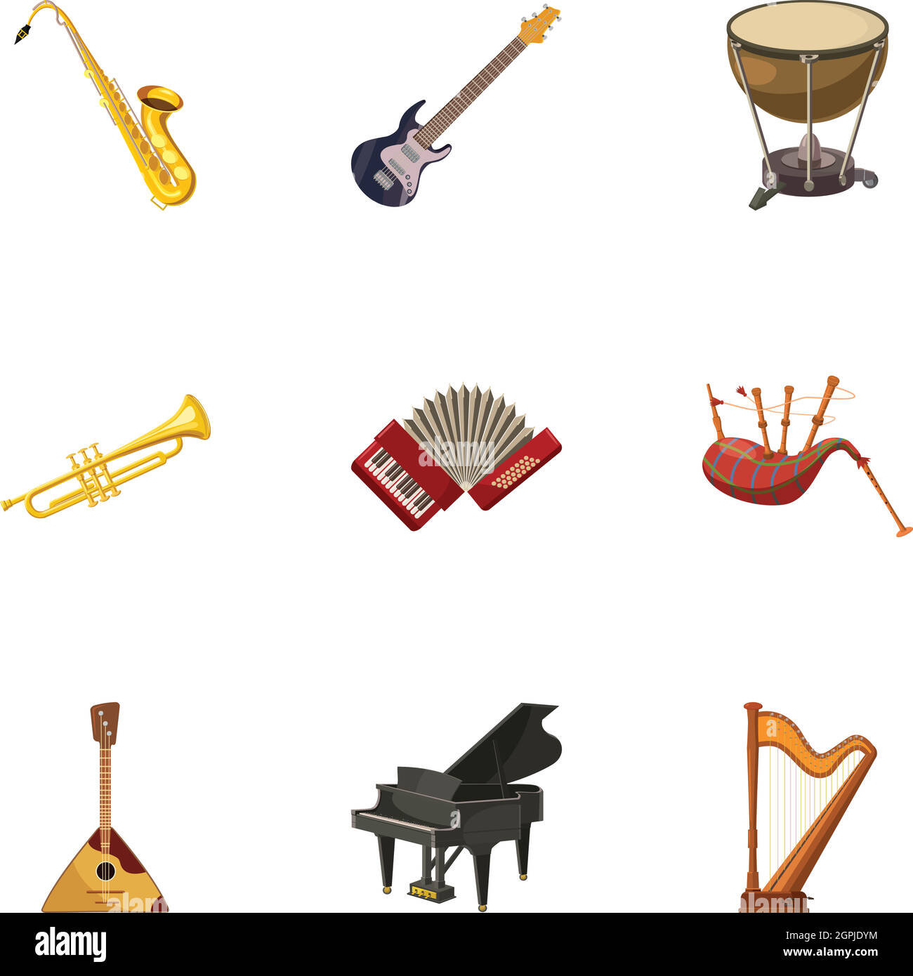 Cartoon accordion Cut Out Stock Images & Pictures - Alamy
