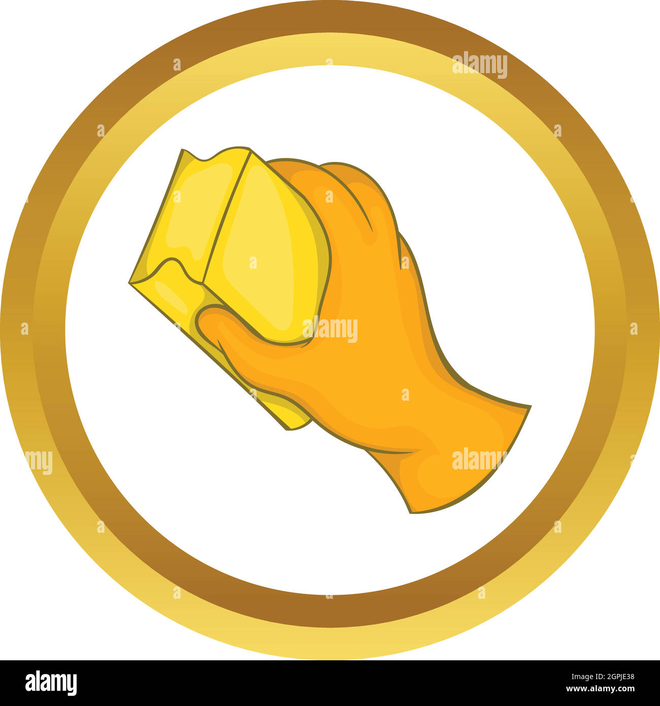 Hand in glove with rag vector icon Stock Vector Image & Art - Alamy