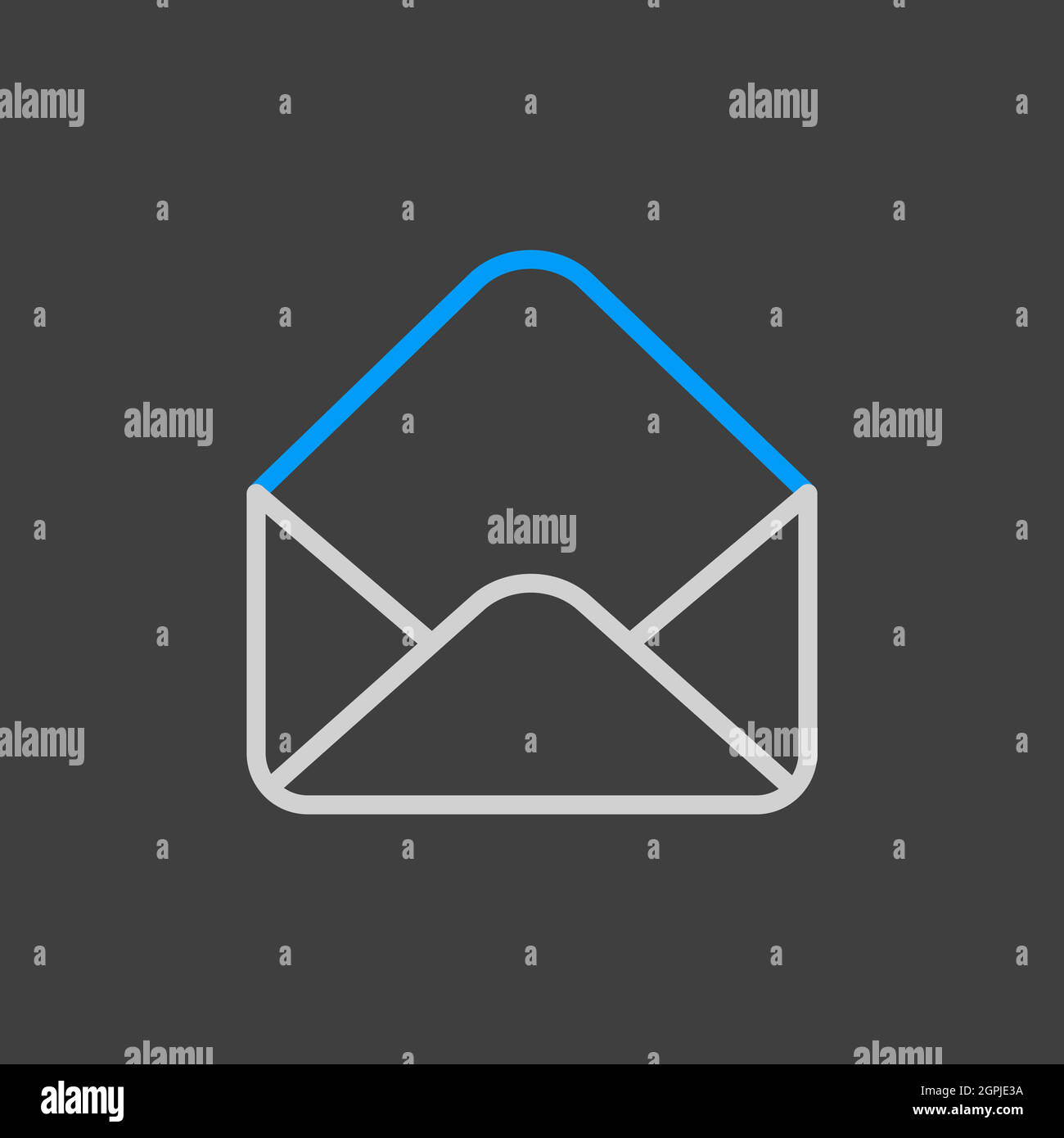 Open envelope vector flat icon Stock Vector Image & Art - Alamy