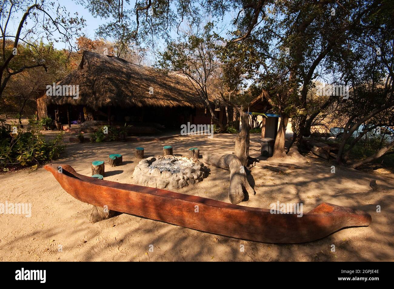 Ngepi Camp, a popular place to overlanders and adventurers, on the ...