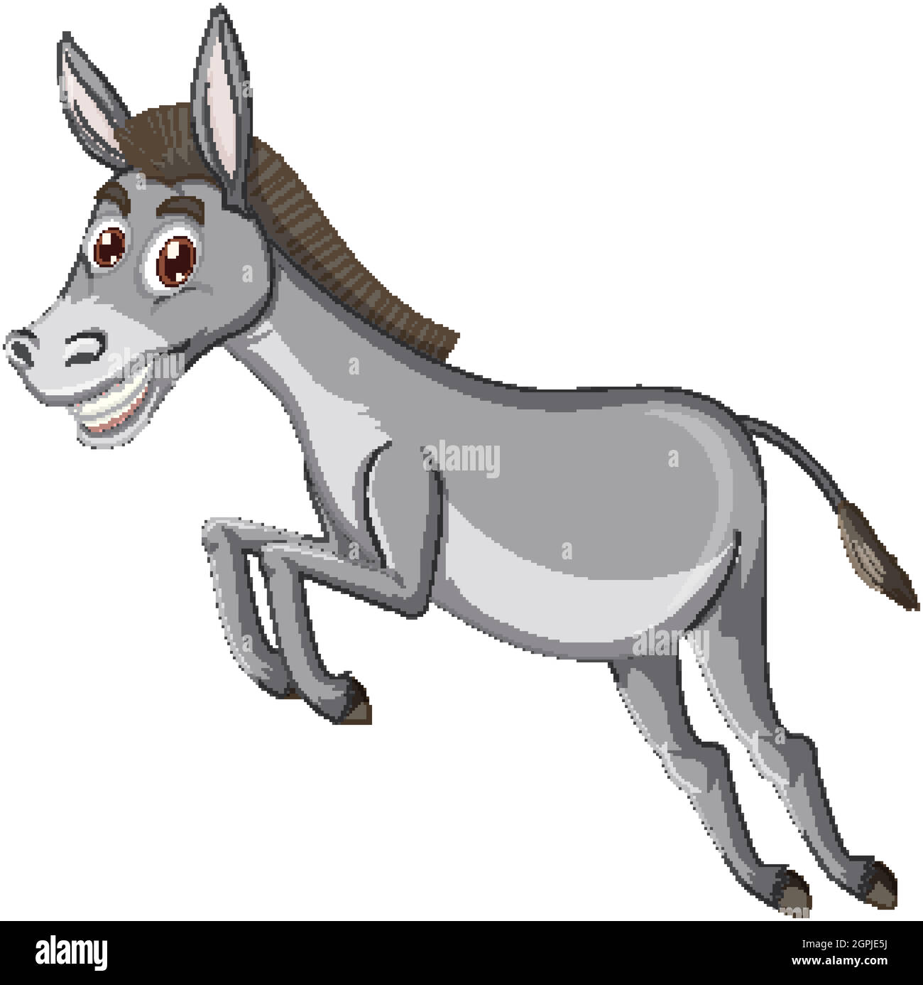 Donkey animal cartoon character illustration Stock Vector Image & Art ...
