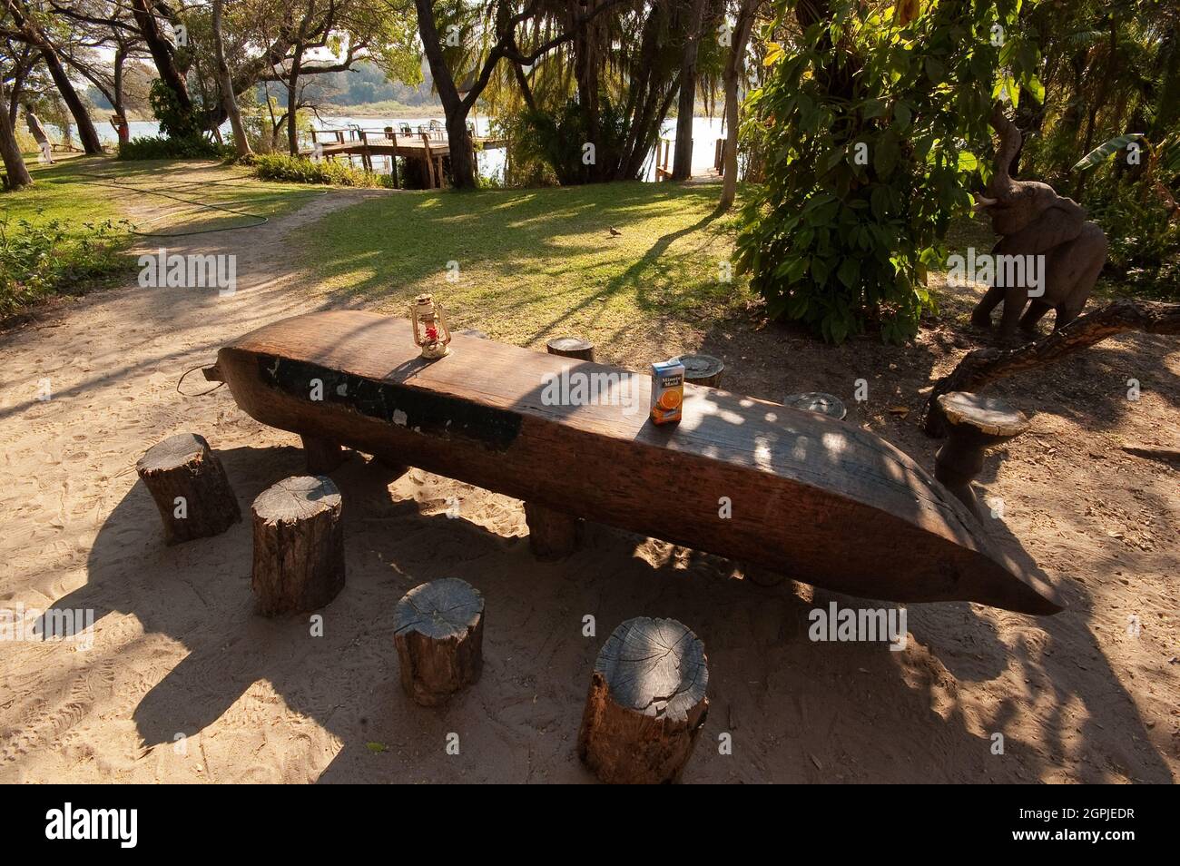 Ngepi Camp, a popular place to overlanders and adventurers, on the ...