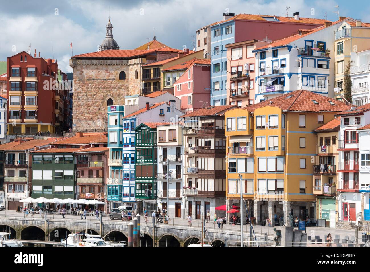 View of Bermeo, small town in the Basque Country (northern Spain Stock ...
