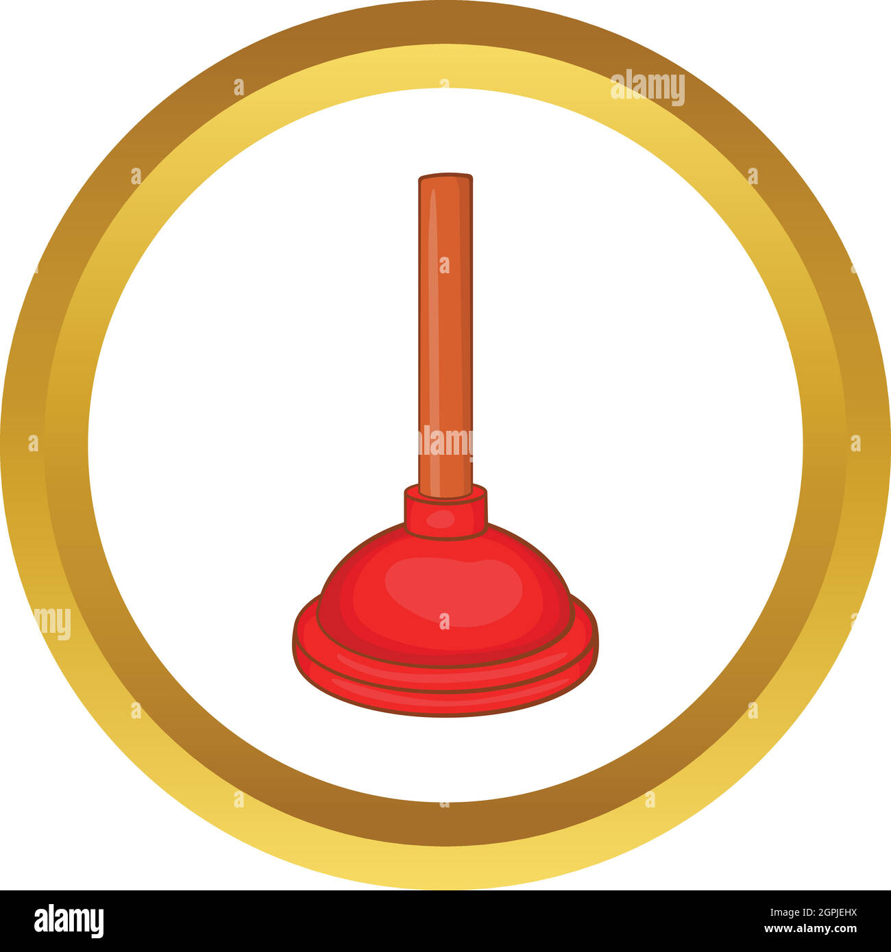 Red cup plunger vector icon Stock Vector Image & Art - Alamy