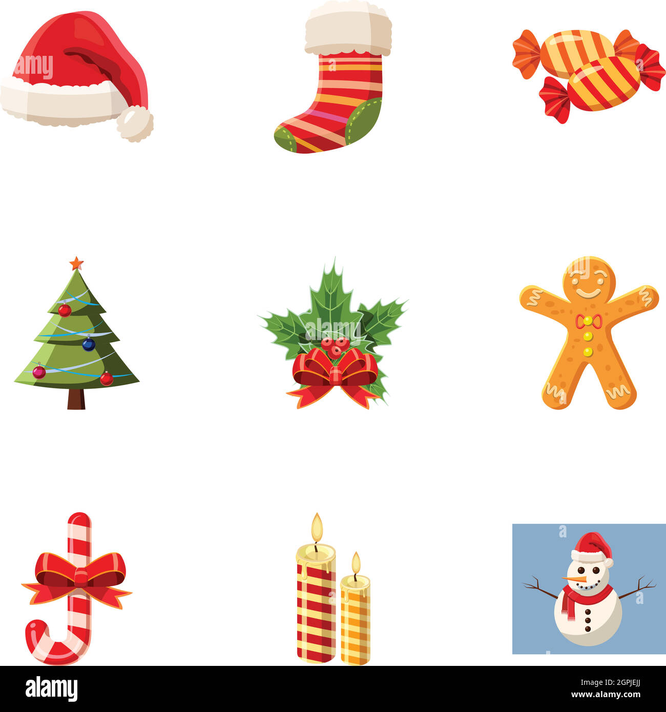 Christmas sock cartoon snowman Stock Vector Images - Alamy