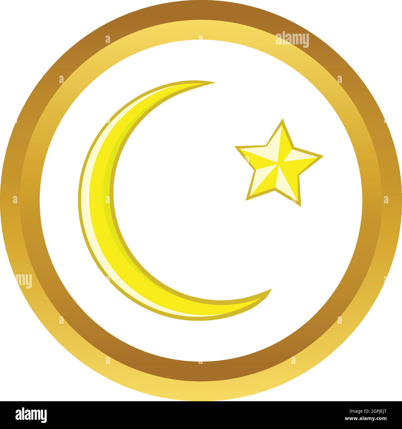 Golden moon crescent Stock Vector Images - Alamy
