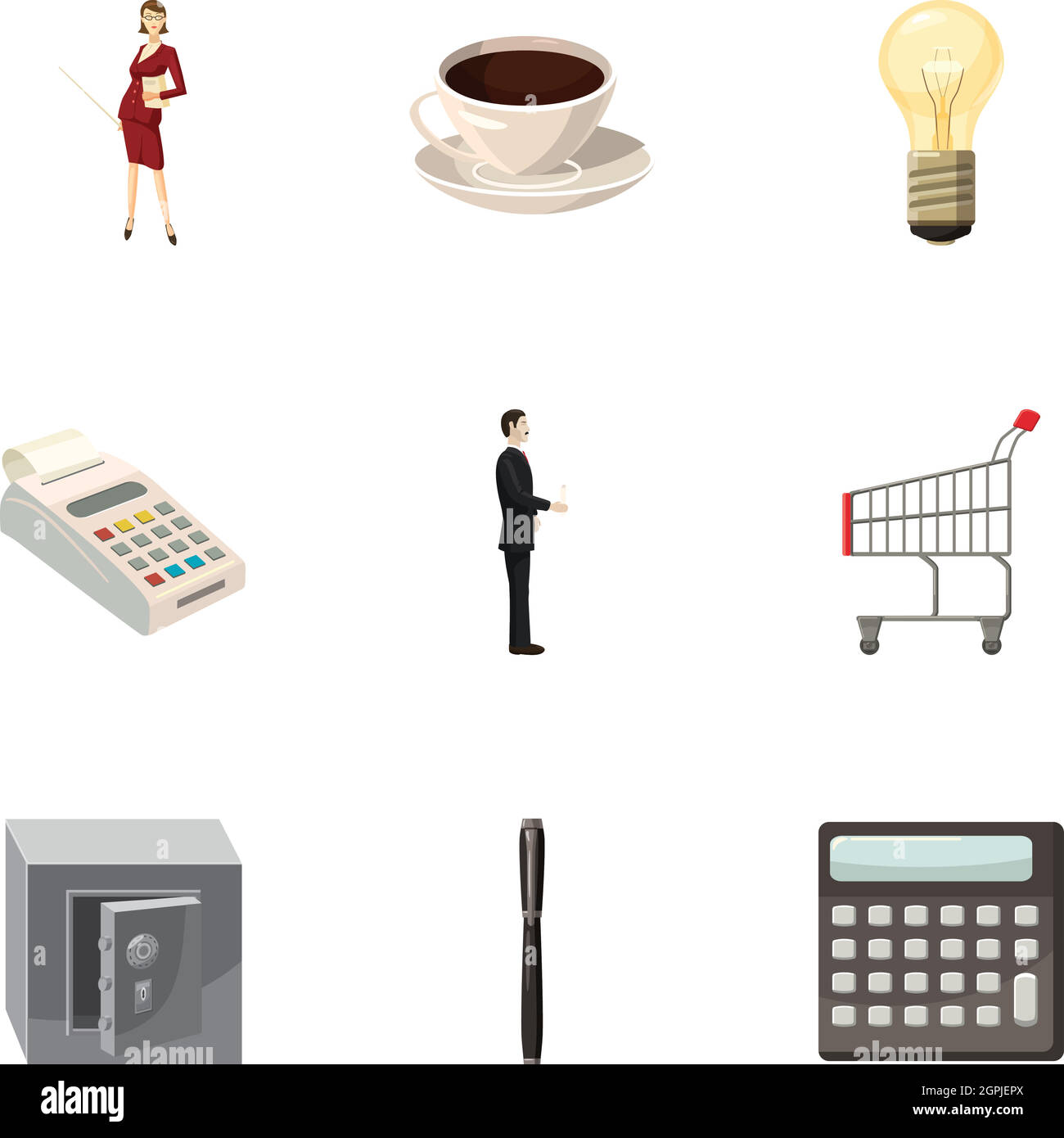 Corporation icons set, cartoon style Stock Vector Image & Art - Alamy