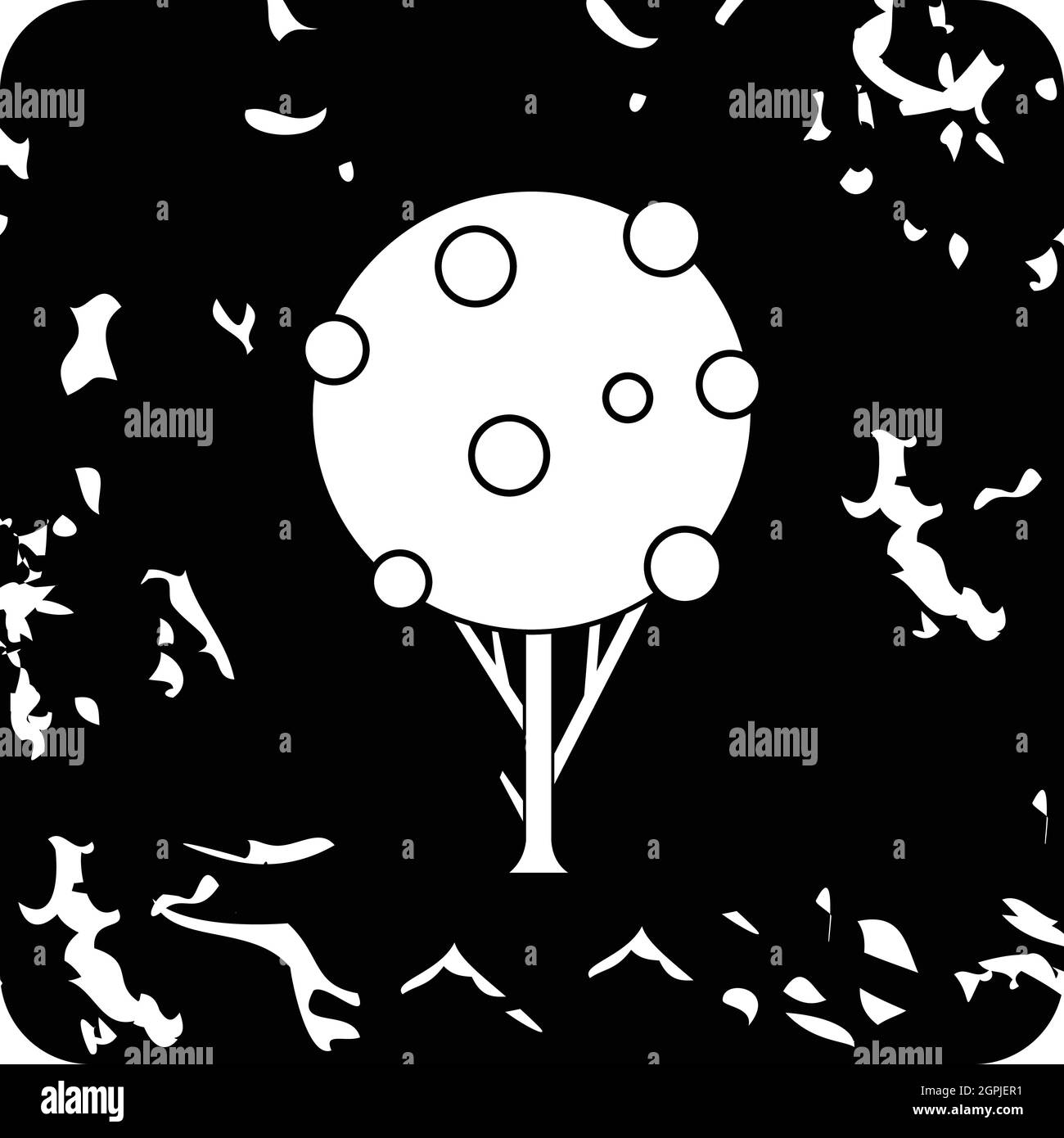Tree with fruits icon, grunge style Stock Vector Image & Art - Alamy