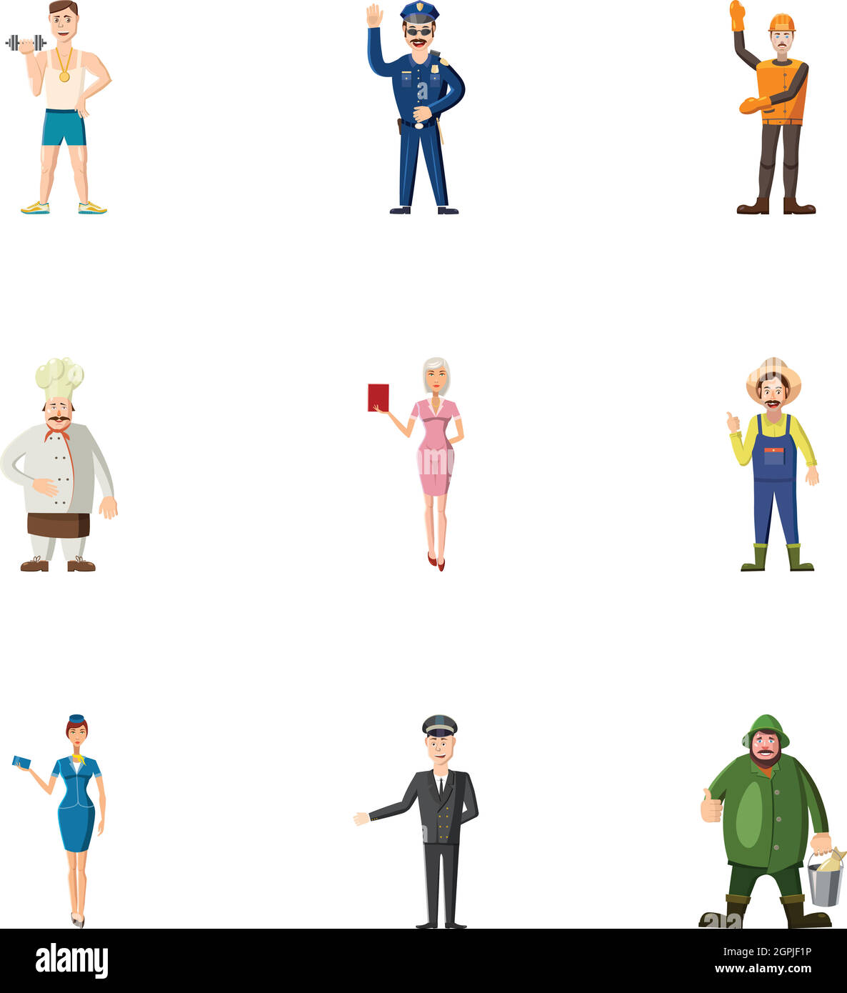 Workers icons set, cartoon style Stock Vector Image & Art - Alamy