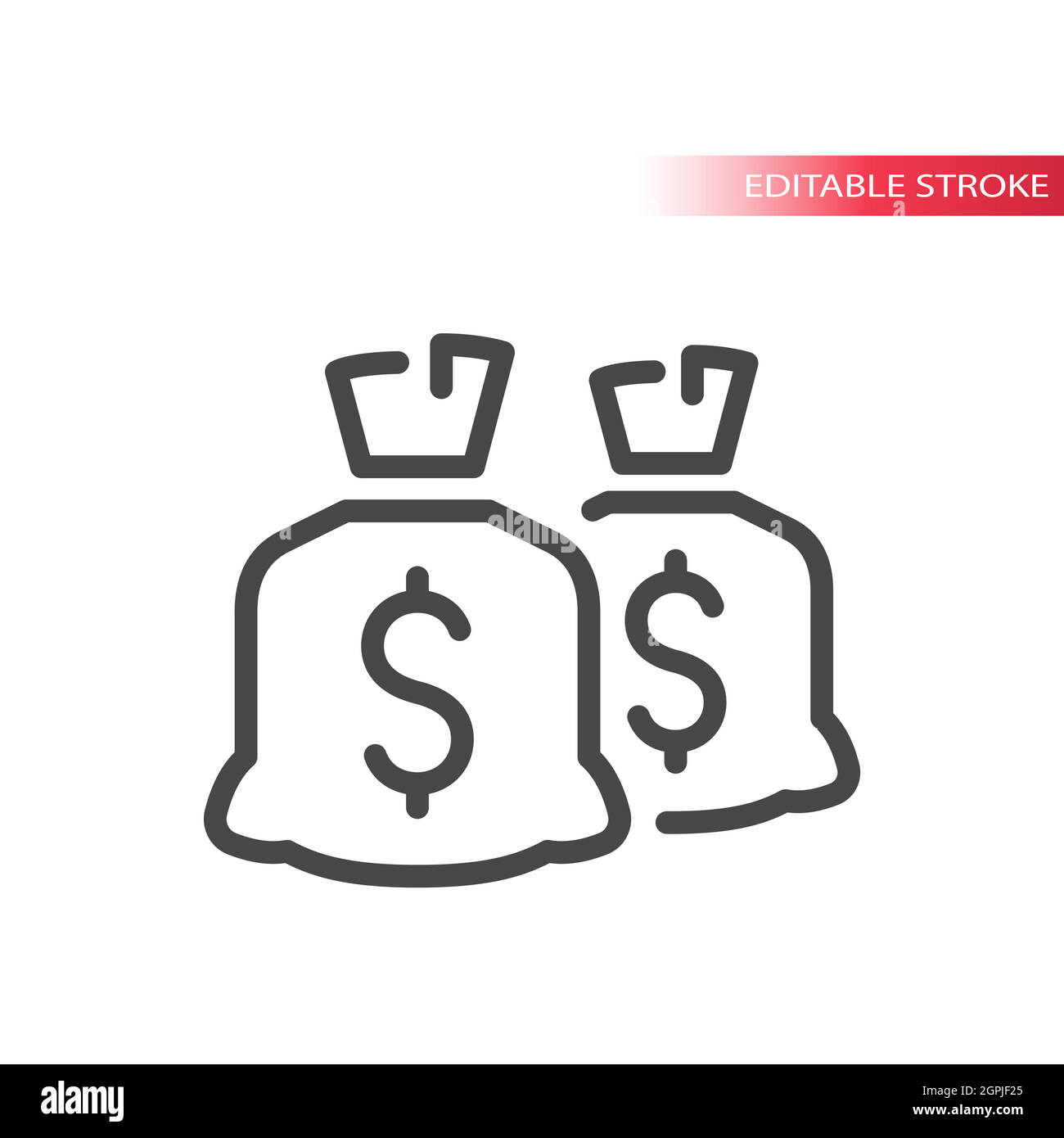 Money bag finance icon Cut Out Stock Images & Pictures - Alamy