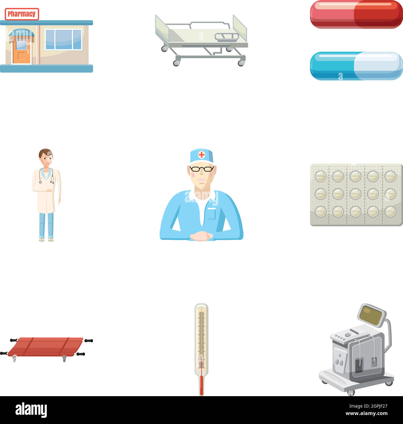 Treatment icons set, cartoon style Stock Vector Image & Art - Alamy