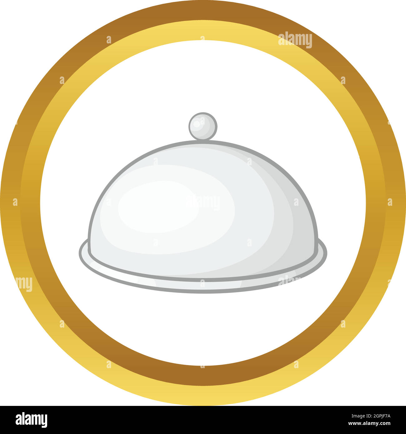 Restaurant cloche vector icon Stock Vector Image & Art - Alamy