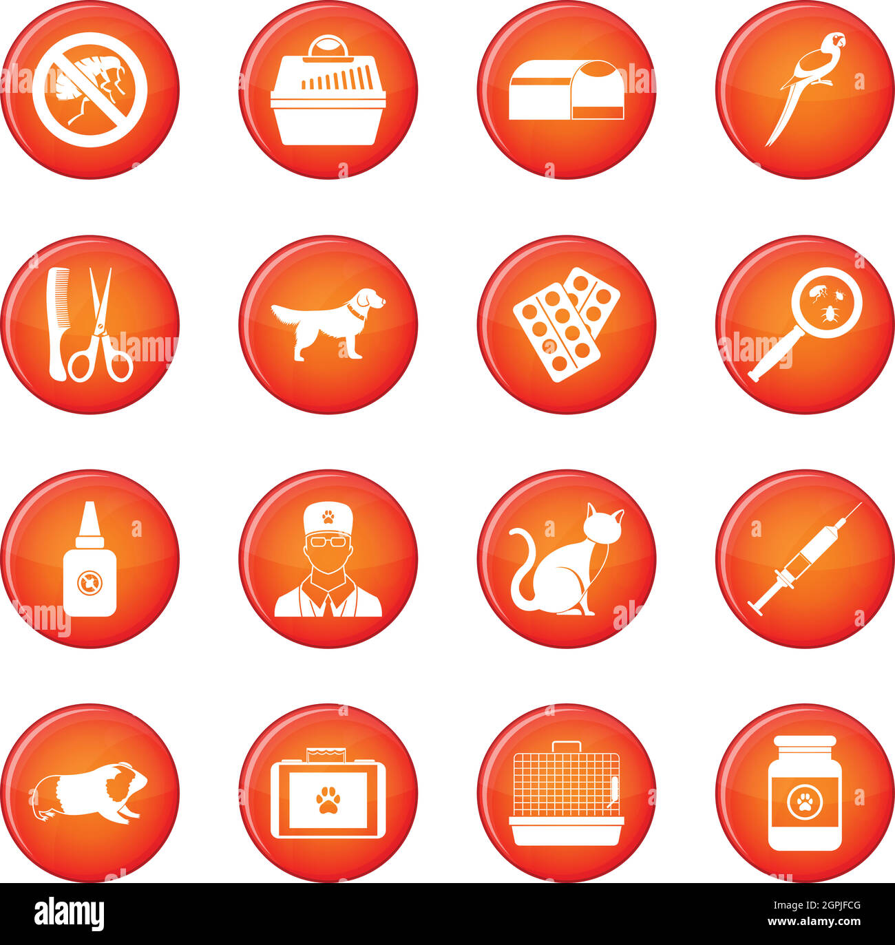 Veterinary icons vector set Stock Vector Image & Art - Alamy