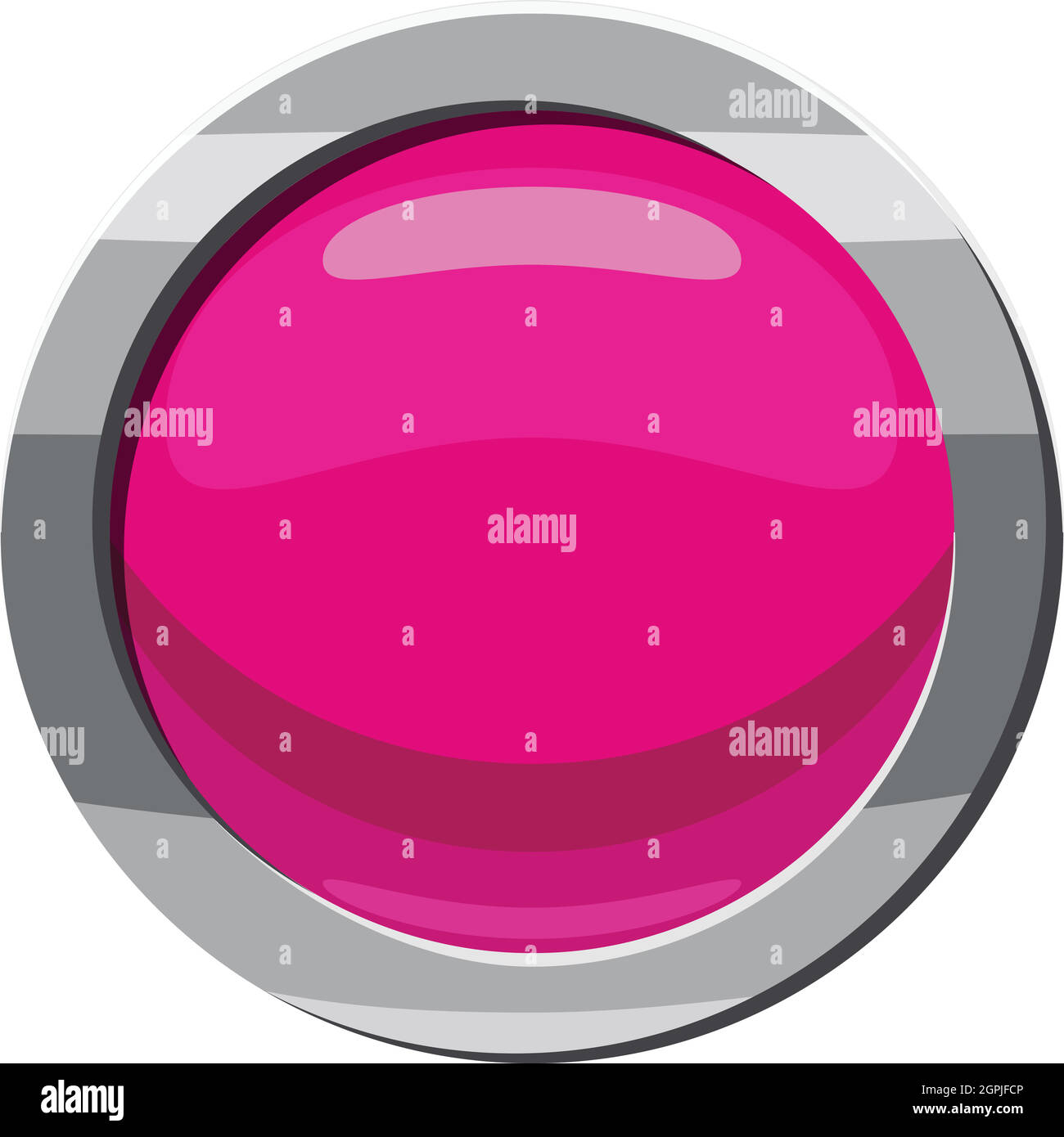 Pink button icon, cartoon style Stock Vector Image & Art - Alamy