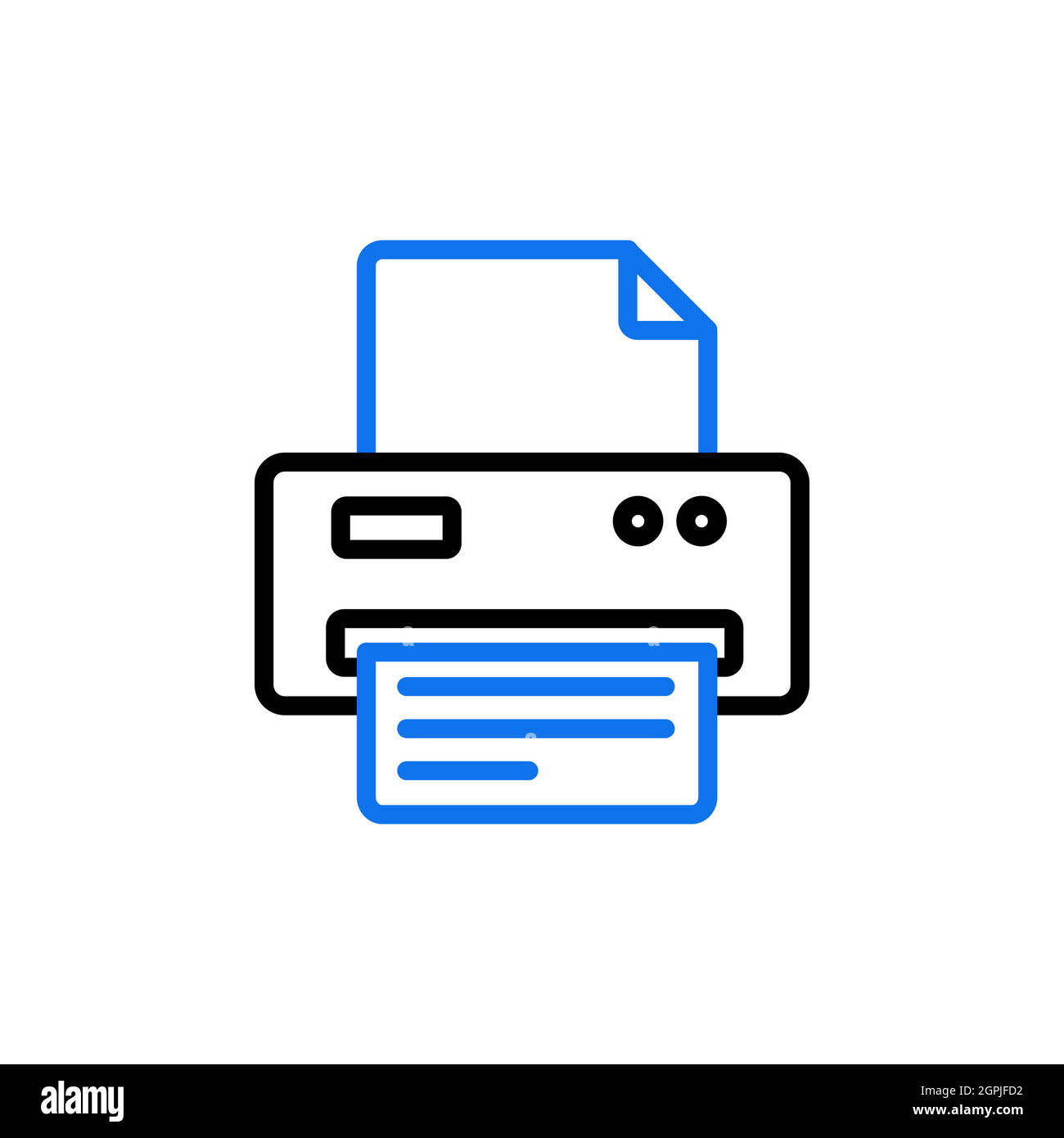 Printer vector outline icon. Office sign Stock Vector Image & Art - Alamy