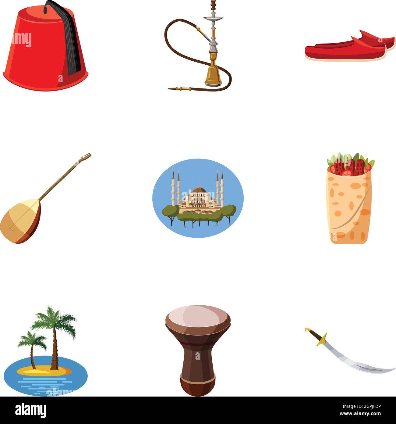 Tourism in Turkey icons set, cartoon style Stock Vector Image & Art - Alamy